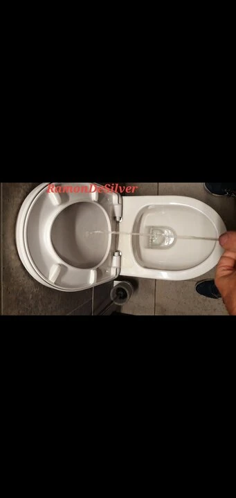 Master Ramon Pisses And Massages His Divine Cock On The Toilet In The