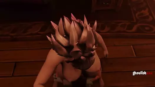 3d Zusammenstellung Lunafreya Blowjob Schwanzreiten Von Behiind