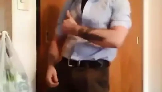 Married Hairy Muscle Daddy With Thick Curved Cock Jerks American Gay