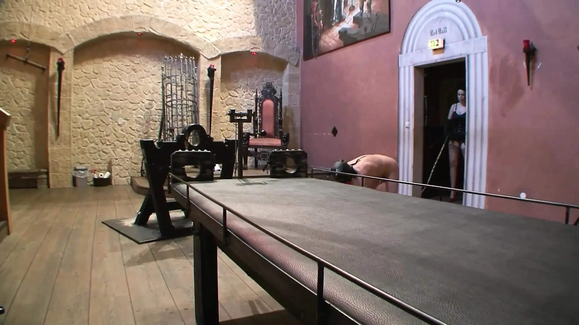 Domina With 2 Male Sex Slaves Cactus And Spikey Toys Bdsm Bdsm Porn